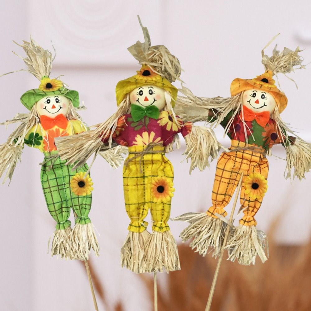 Scene Prop Cute Halloween Scarecrow Ornament Small Cartoon Scarecrow ...