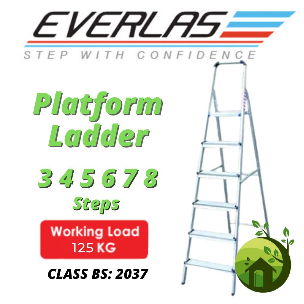 [Sirim] 125kg Everlas Aluminium Platform Ladder High Quality Tangga ...