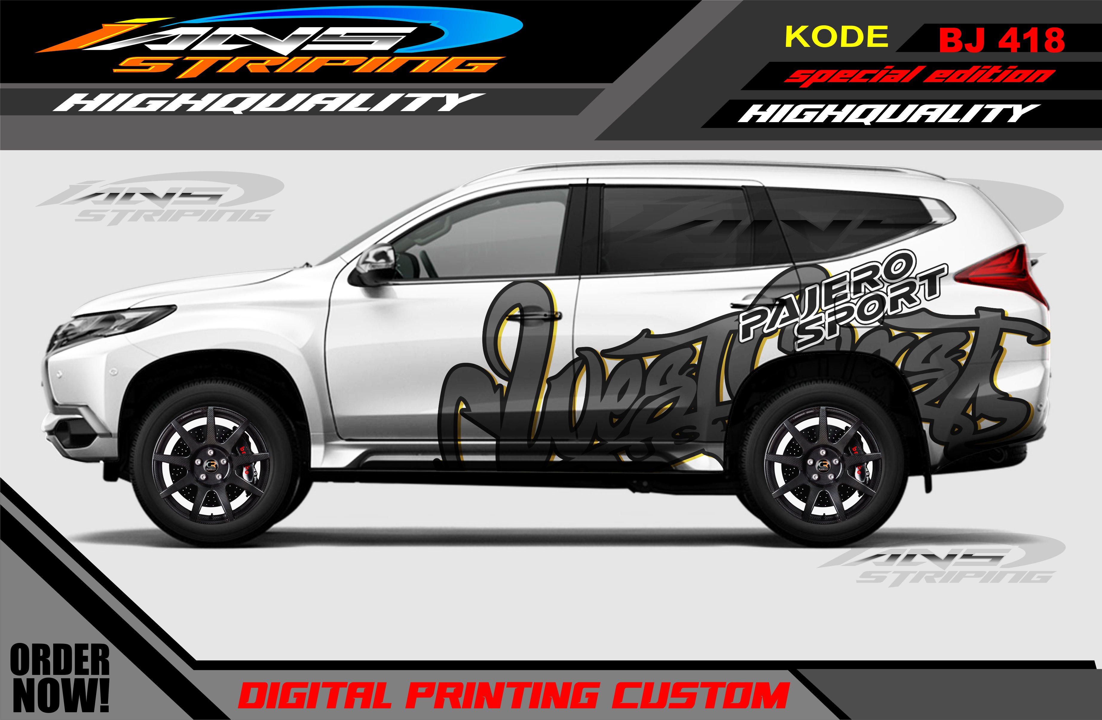 STIKER MOBIL HONDA JAZZ / STIKER MOBIL BRIO AVANZA YARIS XENIA / DECAL ...