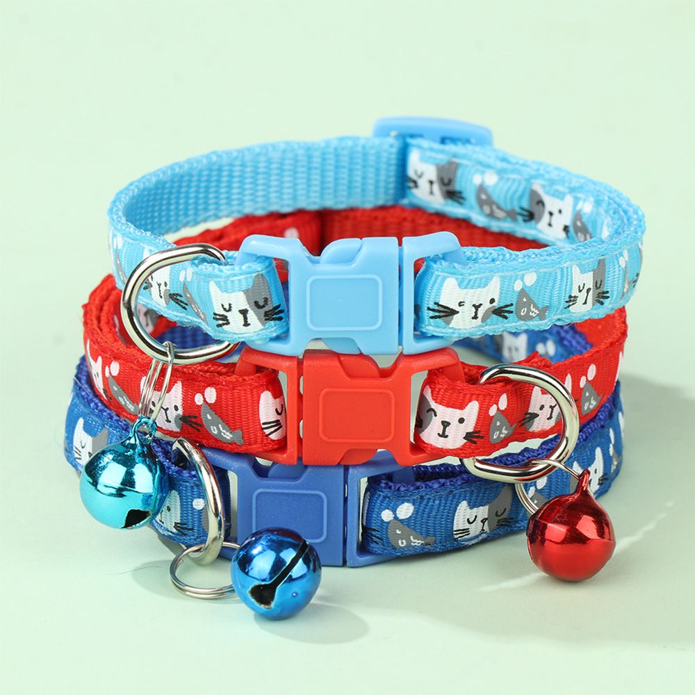 5210A น่ารัก กับเบลล์ สายคล้องคอ ปรับได้ ปลอกคอแมว ปล่อยด่วน ความปลอดภัยของลูกแมว เบรคอะเวย์ ...