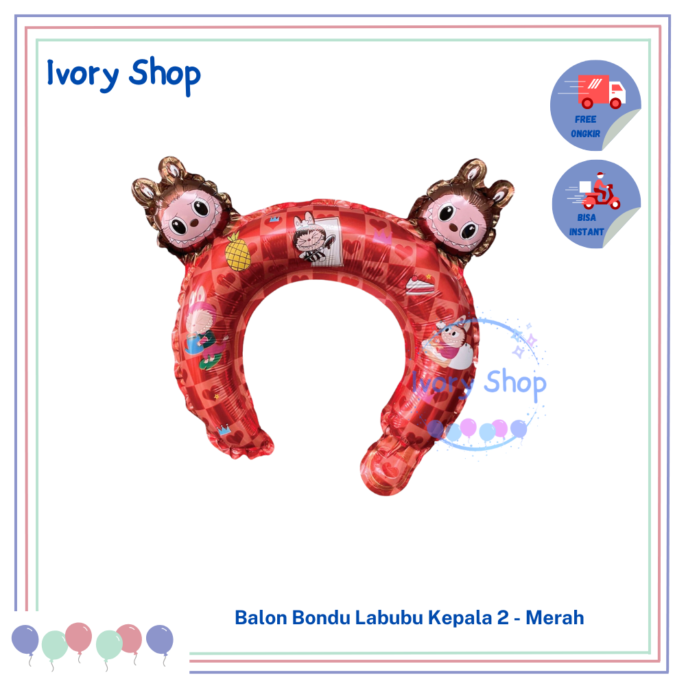 Balon Foil Bondu Labubu Kepala Kartun Labubu | Lazada Indonesia