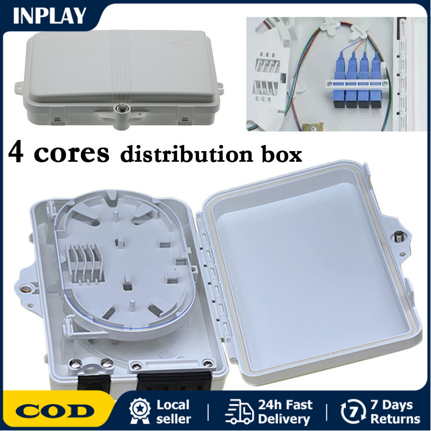FTTH 4 Core 6 Core Fiber Optic Termination Box 4 Port Optical Fiber ...