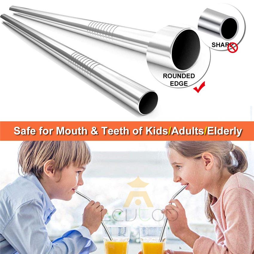 LEVTOP【Promotion】Stainless Steel Straws Reusable Metal Straw Set ...