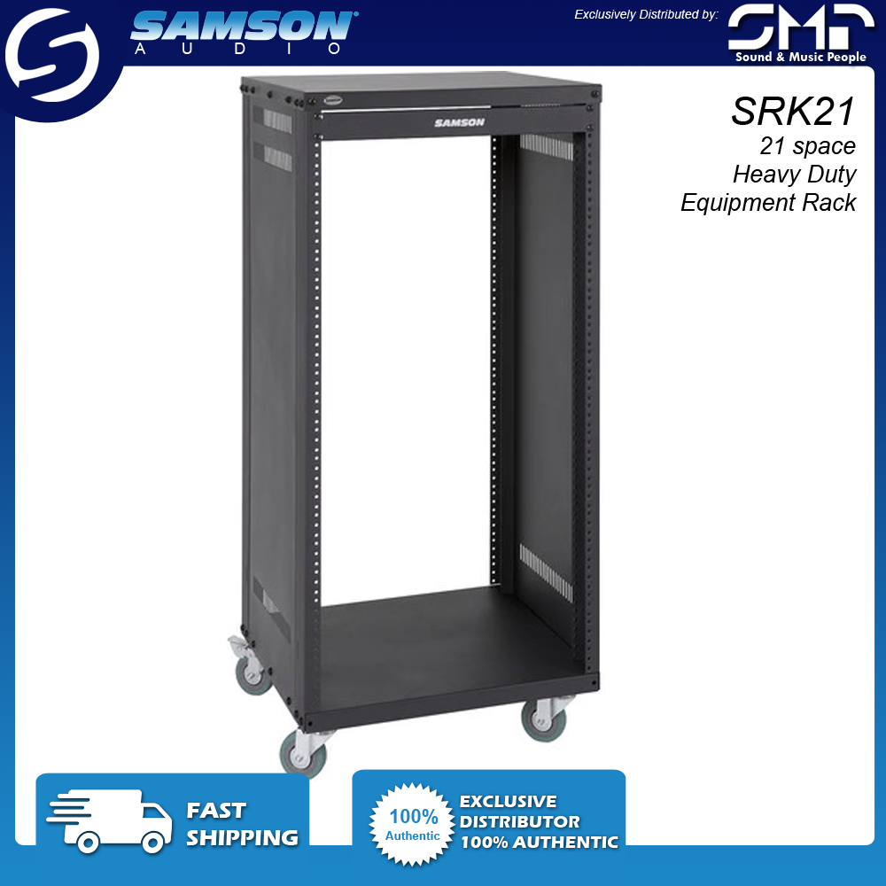 Samson SRK21 [ Universal 21-Space Equipment Rack Stand / Heavy Duty ...