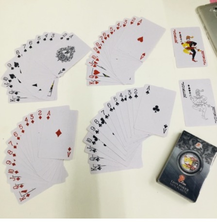 (size; 8.5 x 5.5 cm) baraha PVC Plastic Playing Card With Hard Case ...