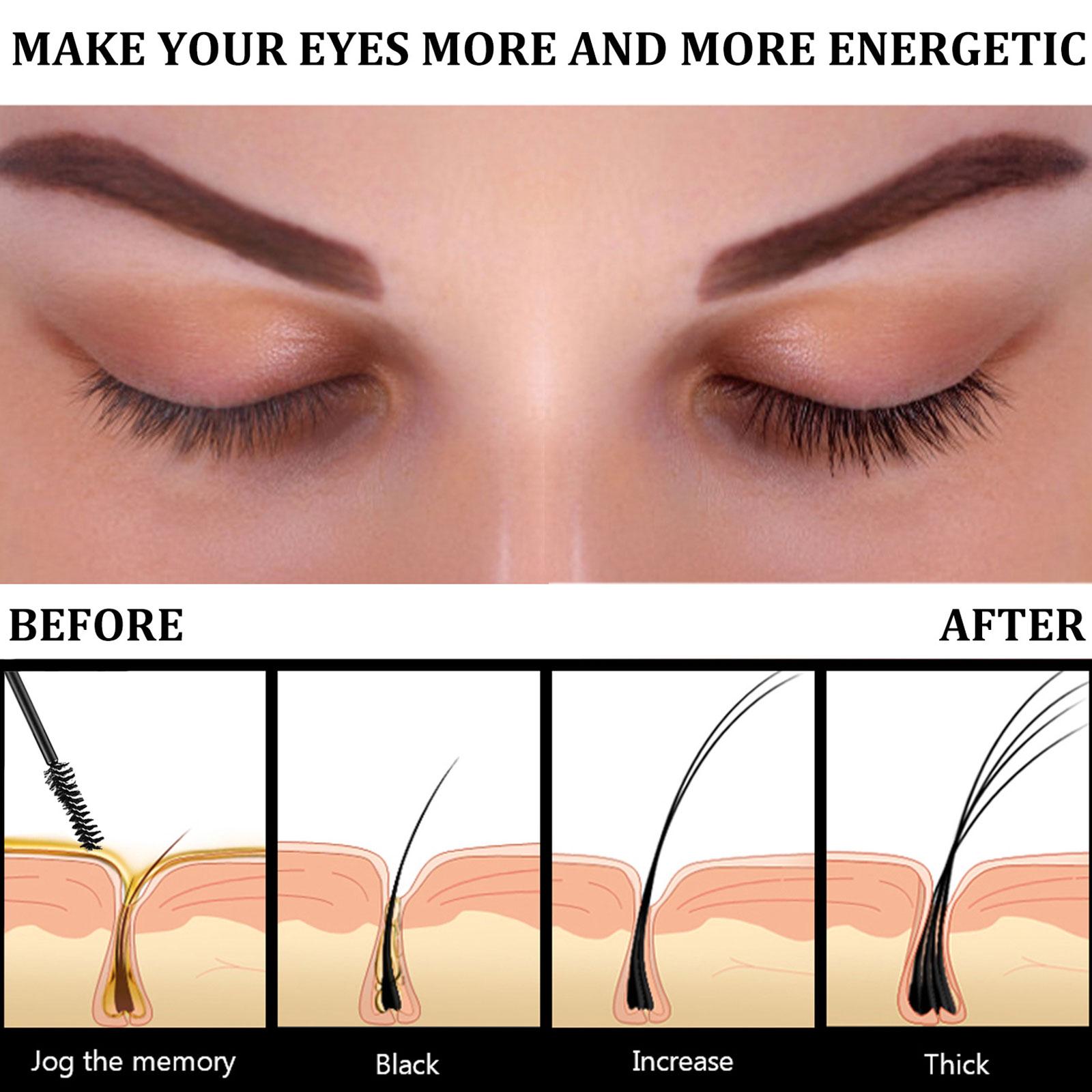 Castor Oil Mascara Natural Thick Long Curling Moisturizing Not Easy To ...