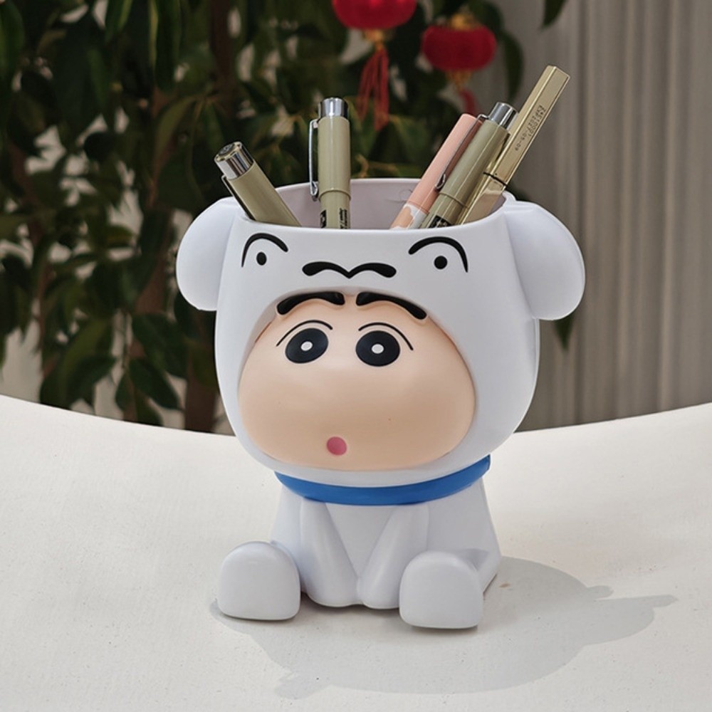 Cute Crayon Shin Chan Cartoon Pen Holder Nohara Shiro Tabletop Storage ...