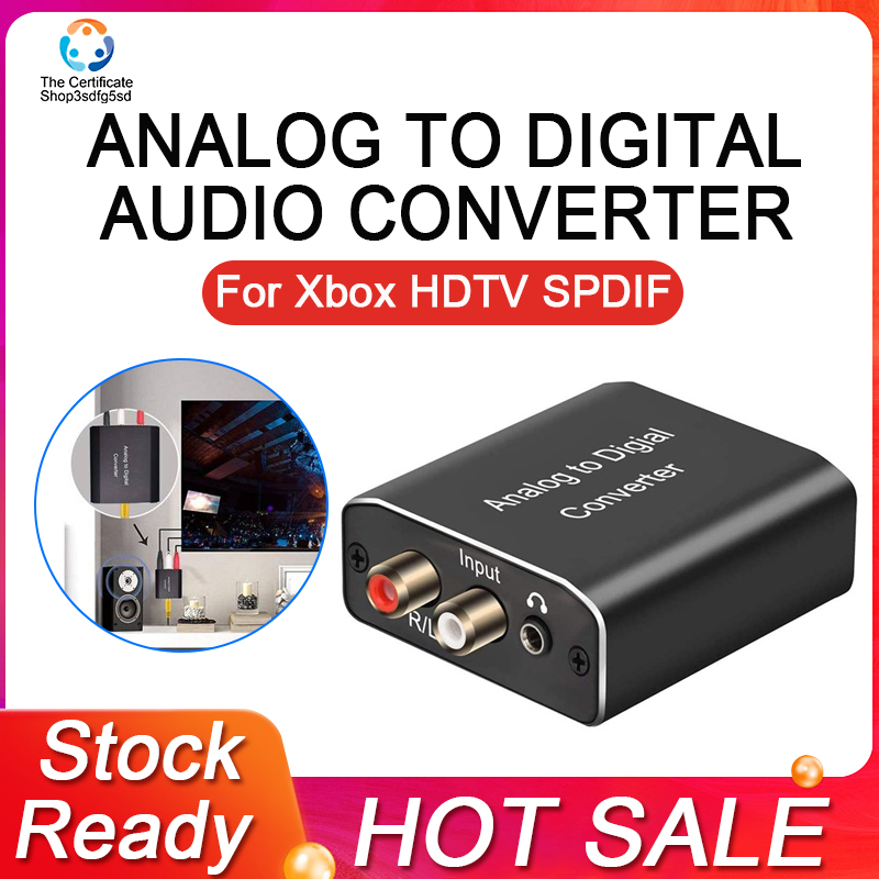 Digital to Analog Converter DAC Digital SPDIF Toslink to Analog Stereo Audio L/R Converter ...