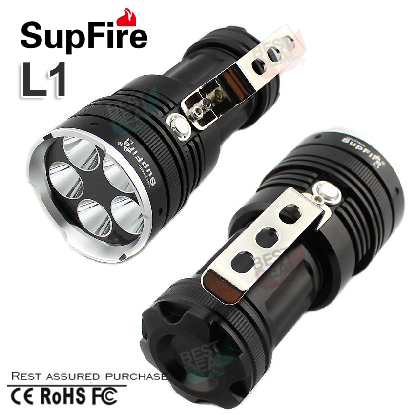 SupFire L1 CREE XML-U2 5*Emitters LED Flashlight 3800 Lumens 50W ไฟฉาย ...