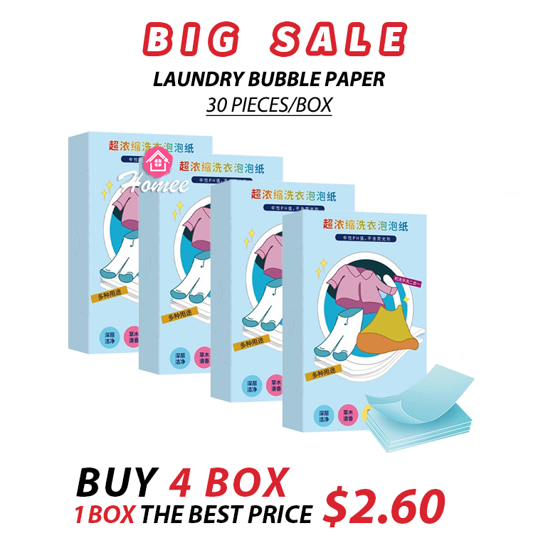 30Pcs/Box Laundry sheets Laundry Tablets Laundry paper Washing Liquid ...