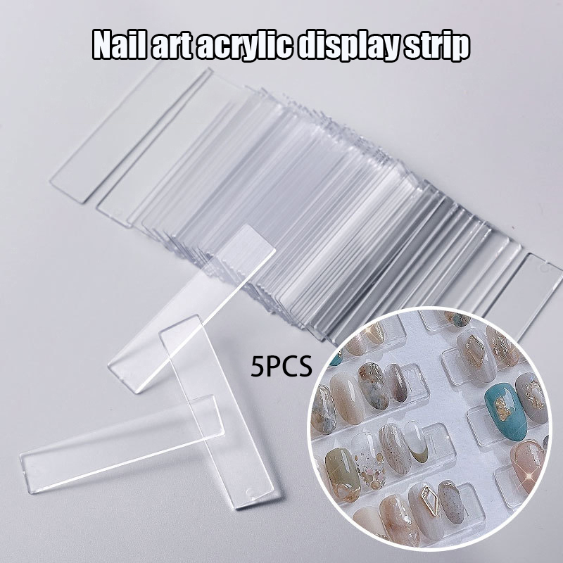Set False Nail Tips Nail Art Display Stand Transparent Practice Acrylic ...