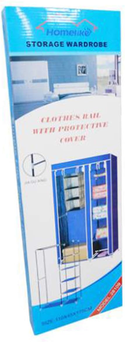 Compact 2-Door Foldable Fabric Wardrobe | Portable Zip-Up Closet for ...
