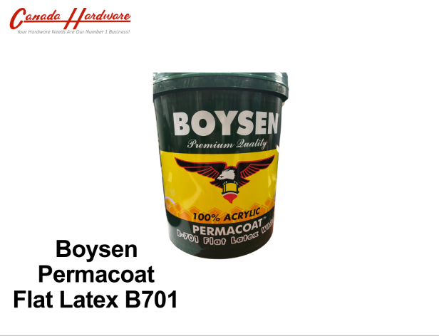 Canada Hardware Boysen Permacoat Flat Latex White WH B-701 4L | Lazada PH