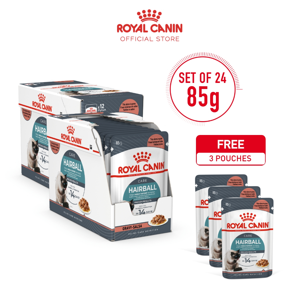 Royal Canin Hairball Care Adult Wet Cat Food (85g x 24 pouches) - Feline Care Nutrition | Lazada PH