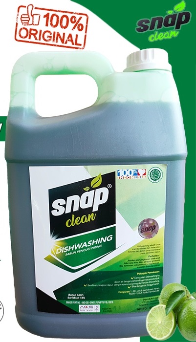 Snap Clean Sabun Cair Cuci Piring Dishwashing Soap Galon 4 Liter ...