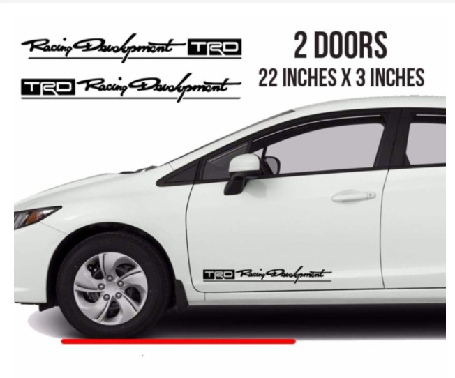 TRD Handle Cursive Reflective Sticker Decals | Lazada PH