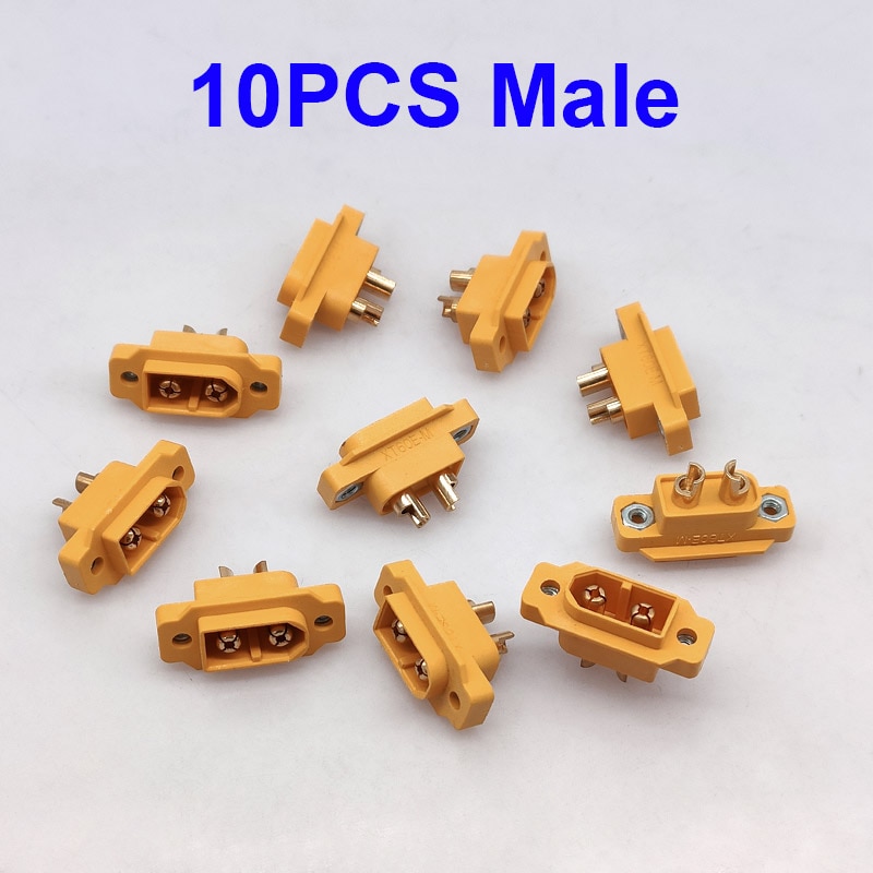 10PCS Mountable XT60 Male Plug Connector Model Aircraft Power Battery ...