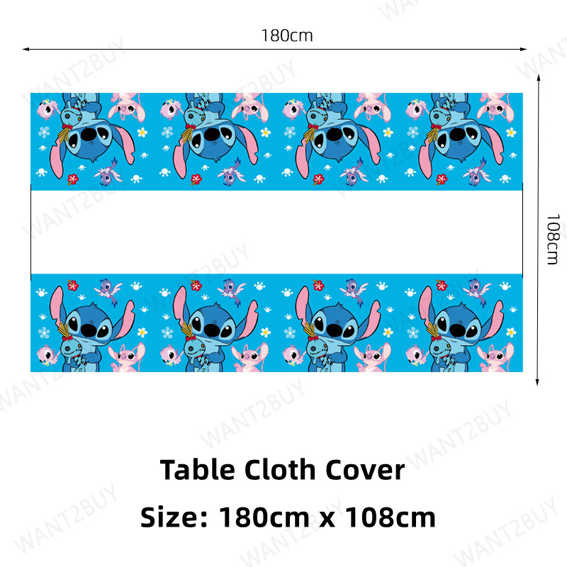 🇲🇾 🏆 Disney Pink Lilo Stitch Cartoon Theme Happy Birthday Party Balloon ...