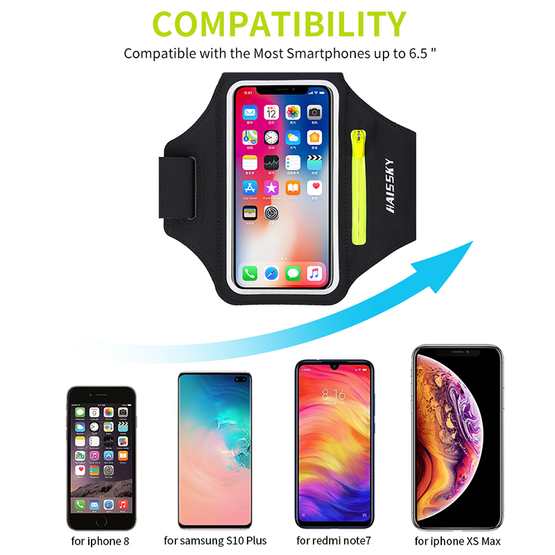 Running Sport Armbands Phone Case on Hand Holder Zipper Car key Pocket ...