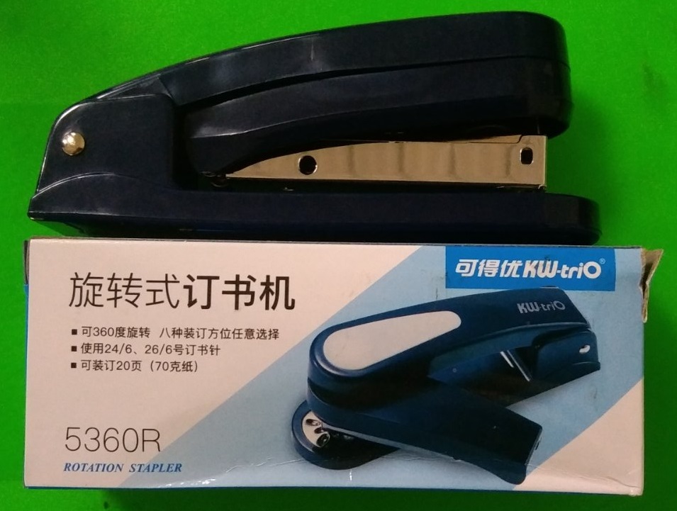KW-TRIO 360 Stapler Rotation Heavy Duty Effortless Long Paper Swivel ...