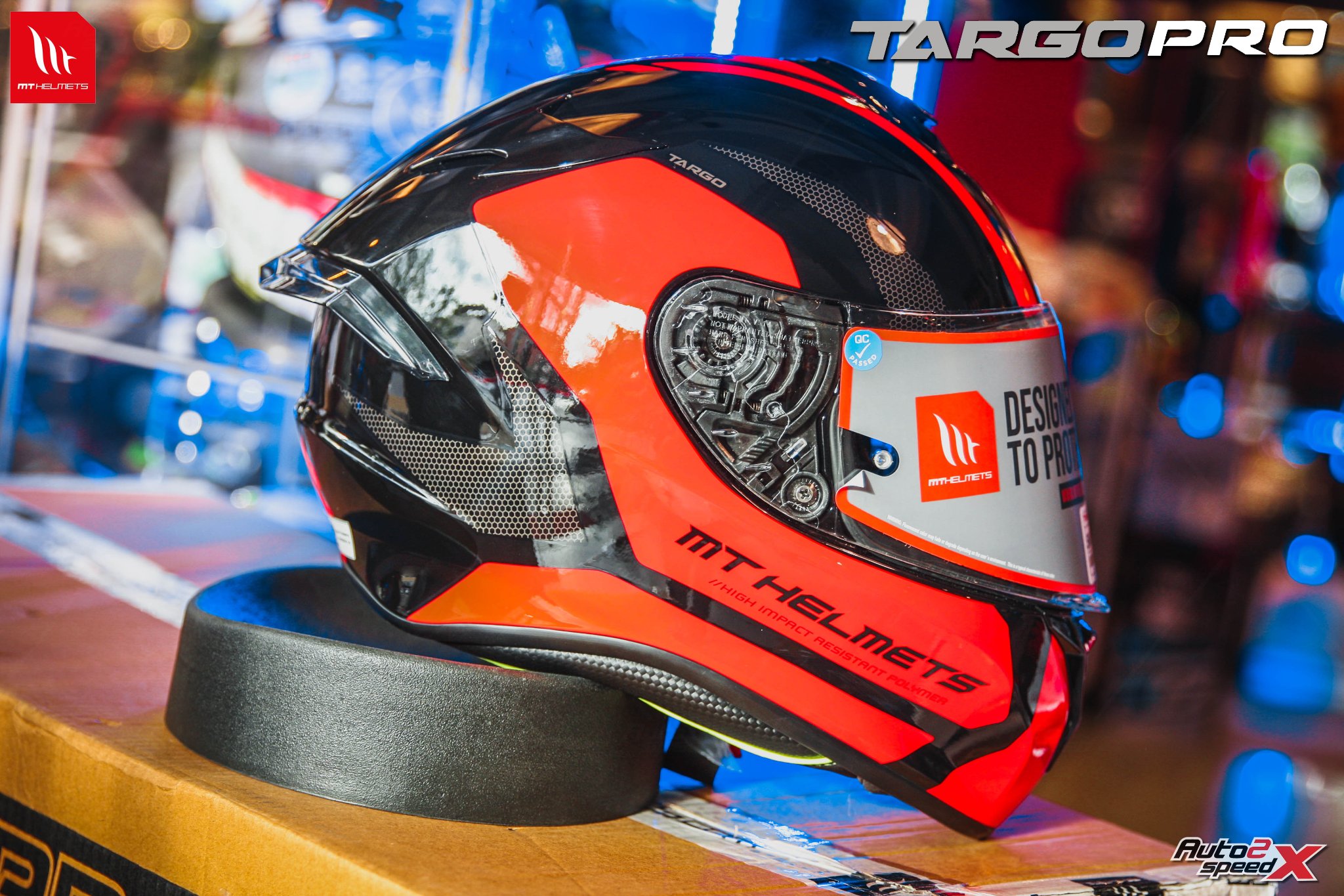 MT : Targo Pro Both Gross Red (เงา) - แถมโม่งผ้าคลุมหัว รุ่น ซัมเมอร์ ...