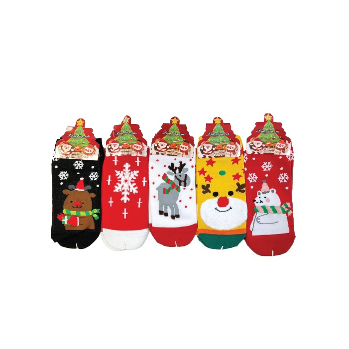 Somjai Selected ถุงเท้า ถุงเท้าผู้ใหญ่ ข้อสั้น ลายการ์ตูน ลายคริสต์มาส Free Size - Somjai ...