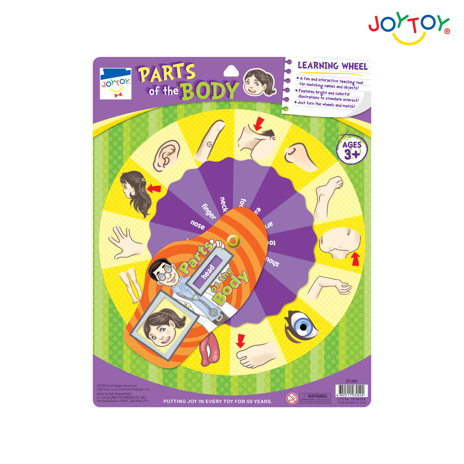 JOYTOY Parts of the Body Wheel Chart | Lazada PH