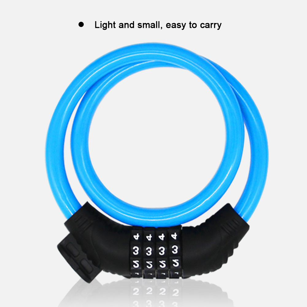 FG 60CM Portable Bicycle Four Digit Combination Lock Motorcycle Thick ...
