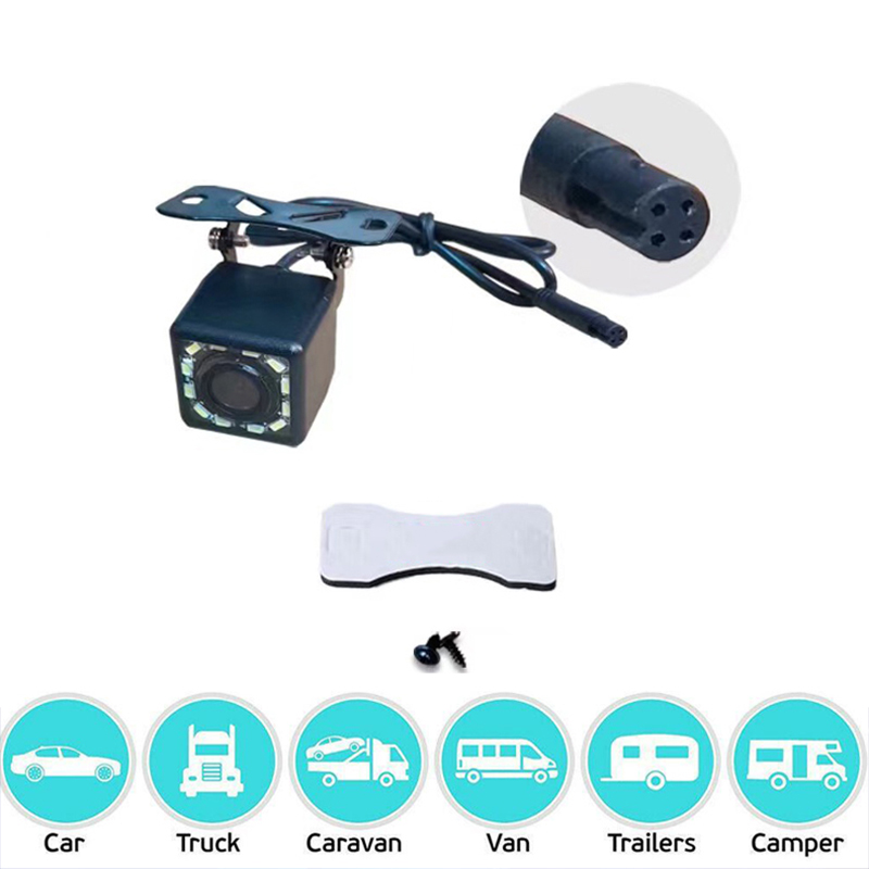 4pin 12led Rear View Camera Car Reverse 170 Degree Wide Angle Auto ...