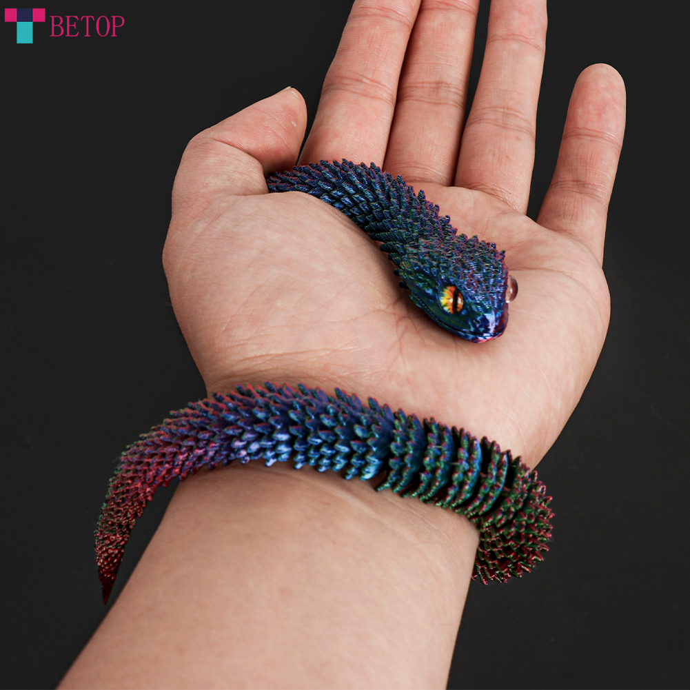 Betop Luminous 30cm 3D Printed Cobra Snake Decoration 3D Printed ...