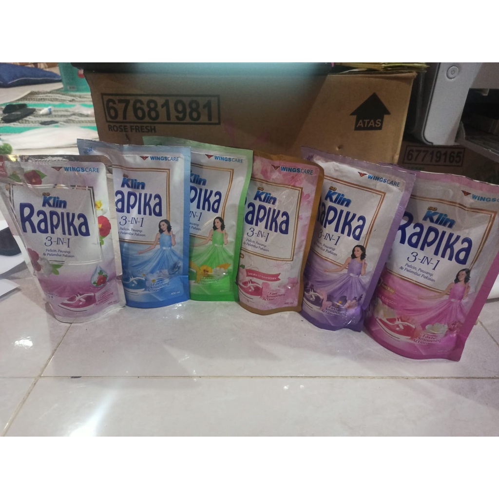 RAPIKA Pewangi Pakaian Pelembut Pouch 400ml | Lazada Indonesia
