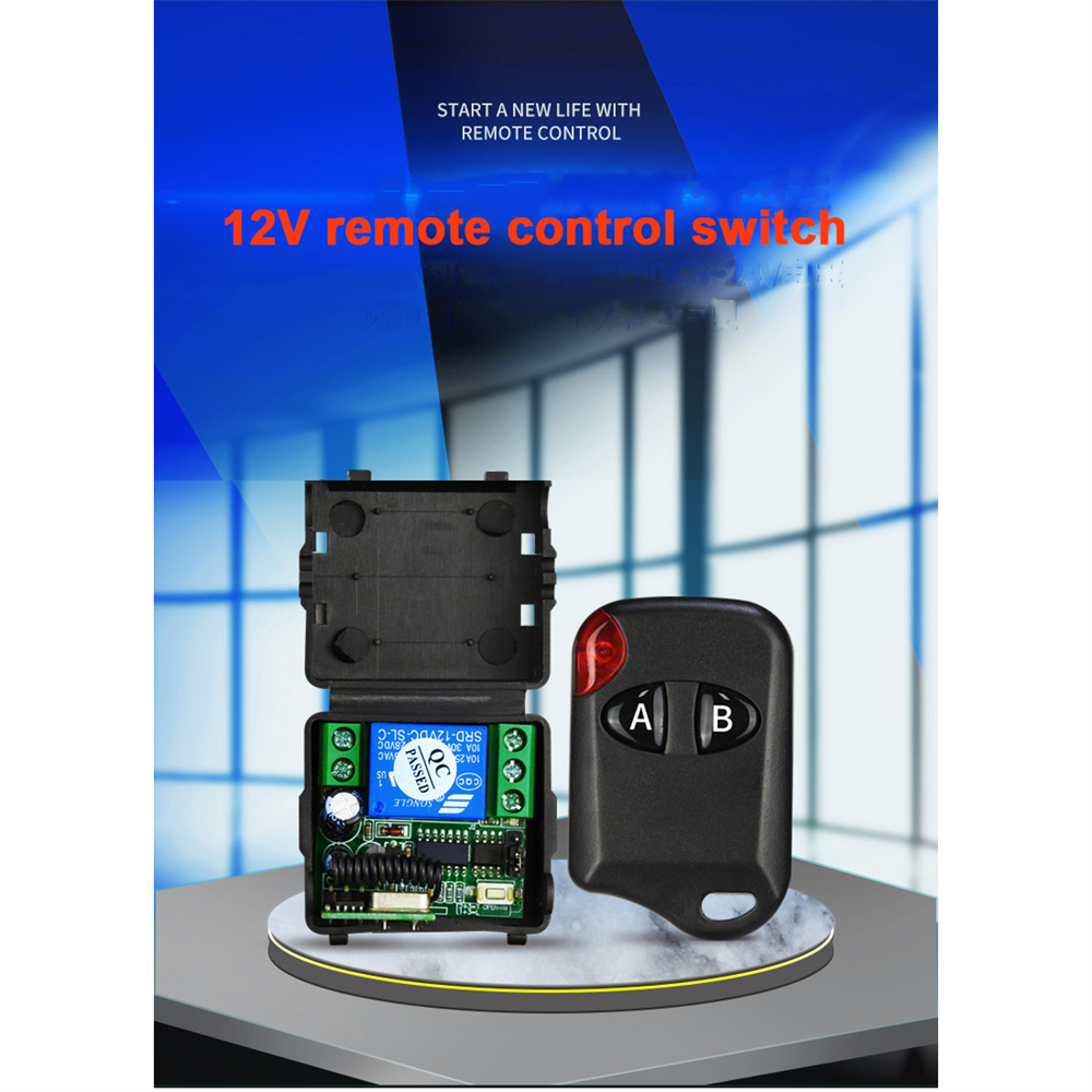 1pc Rf 433 Mhz Remote Controls With Wireless Remote Control Switch Dc ...