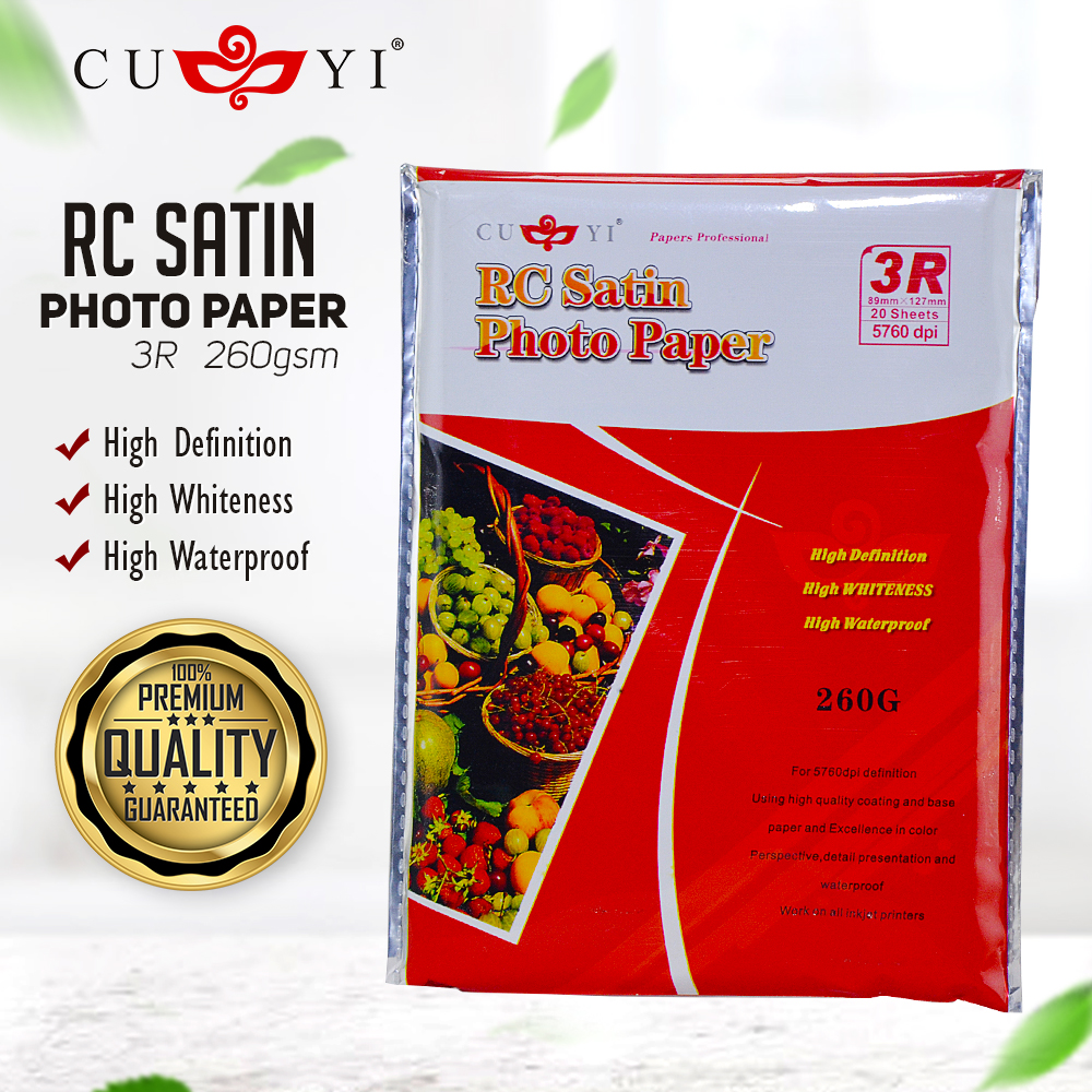 iPrint - A3 / A4 / 3R / 4R / 5R Size CUYI RC Rough Satin Photo Paper ...