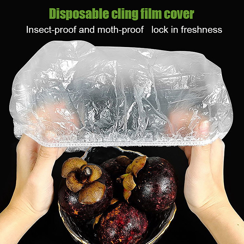 50Pcs Disposable Kitchen Packaging Storage Bags Plastic Elastic Wrap ...