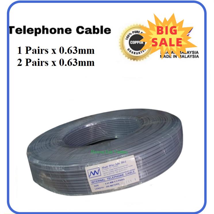 ⭐ [100% ORIGINAL] ⭐ Internal Telephone Cable 1 Pair 2 Pair 0.63mm 100 ...