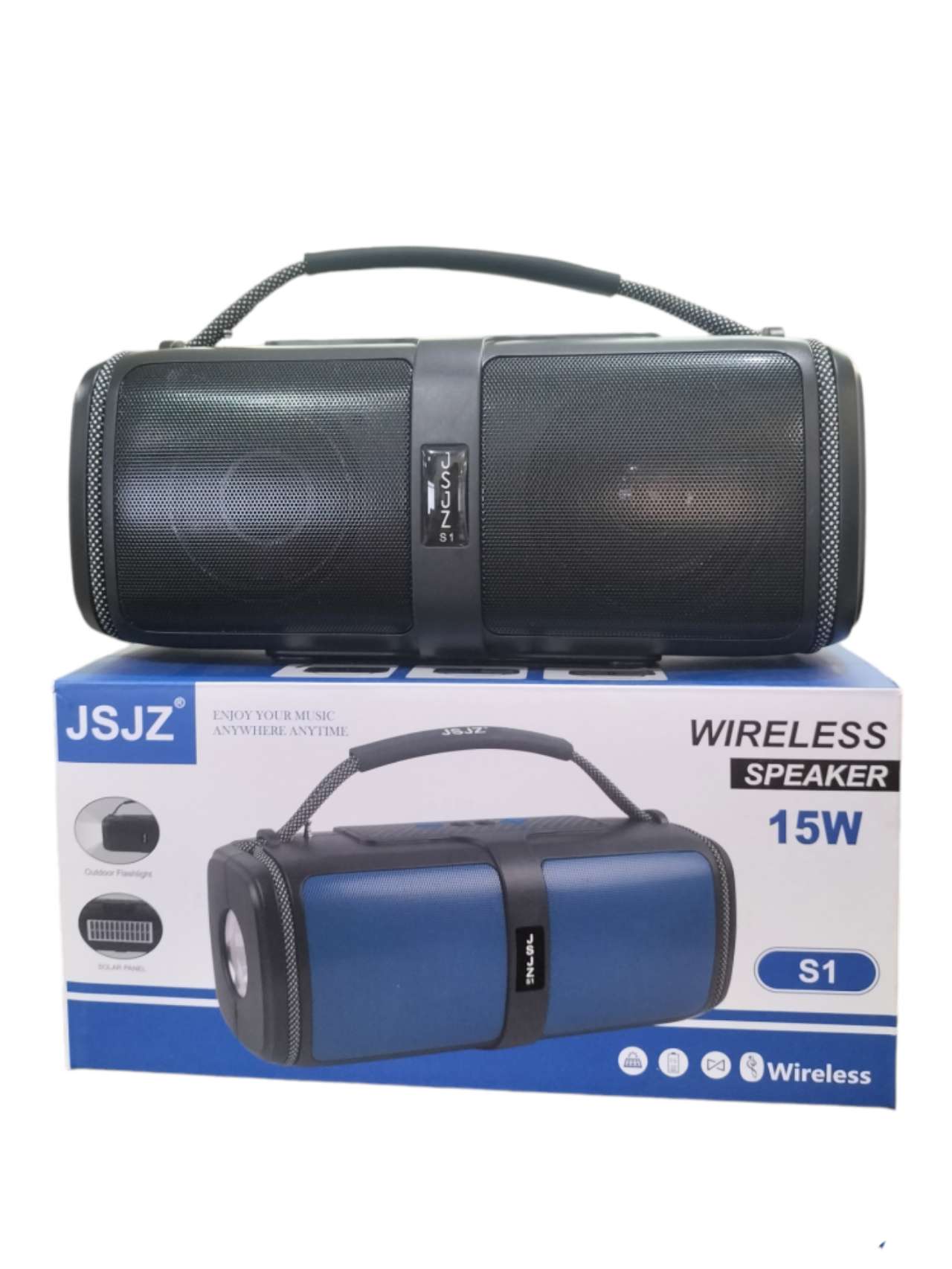 JSJZ S1/S2 PORTABLE WIRELESS BLUETOOTH SPEAKER WITH LED LIGHT AND SOLAR ...