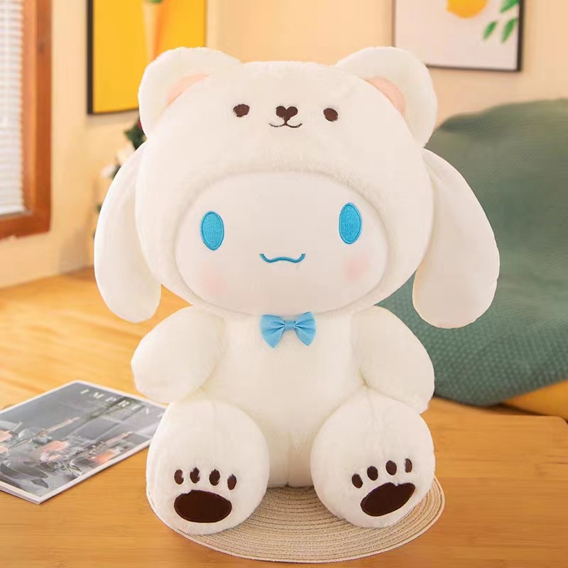 25ซม Sanrio ตุ๊กตาหนานุ่ม Cinnamoroll Kuromi Pochacco น่ารักคอสเพลย์หมี