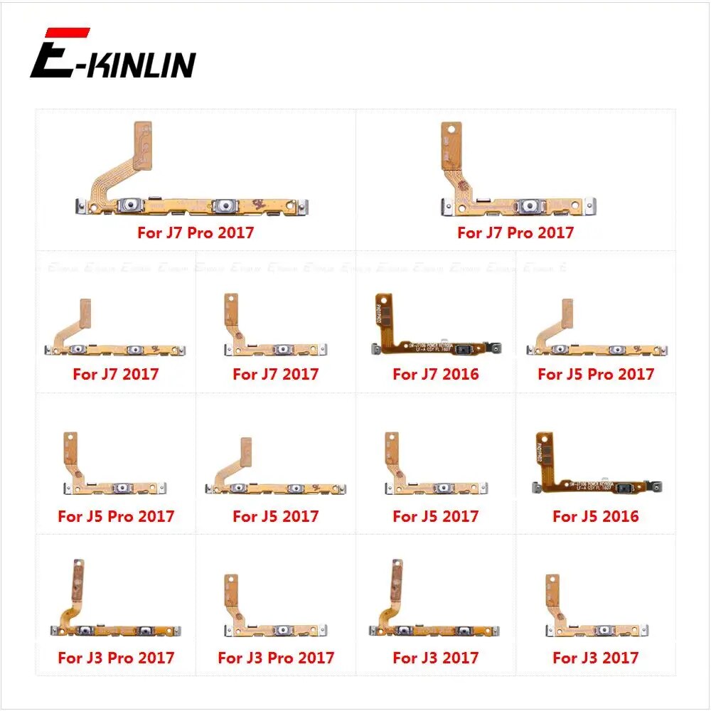 New Mute Switch Power Key Ribbon Repair Part For Samsung Galaxy J3 J5 ...