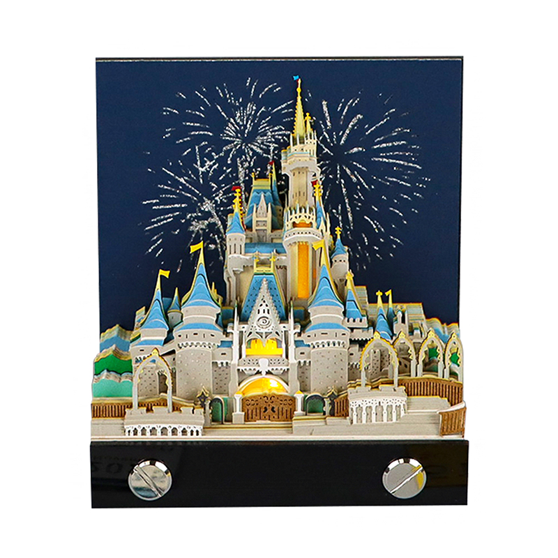 Room decoration Castle Desk Calendar With LED Lights 2025 Calendar Memo ...
