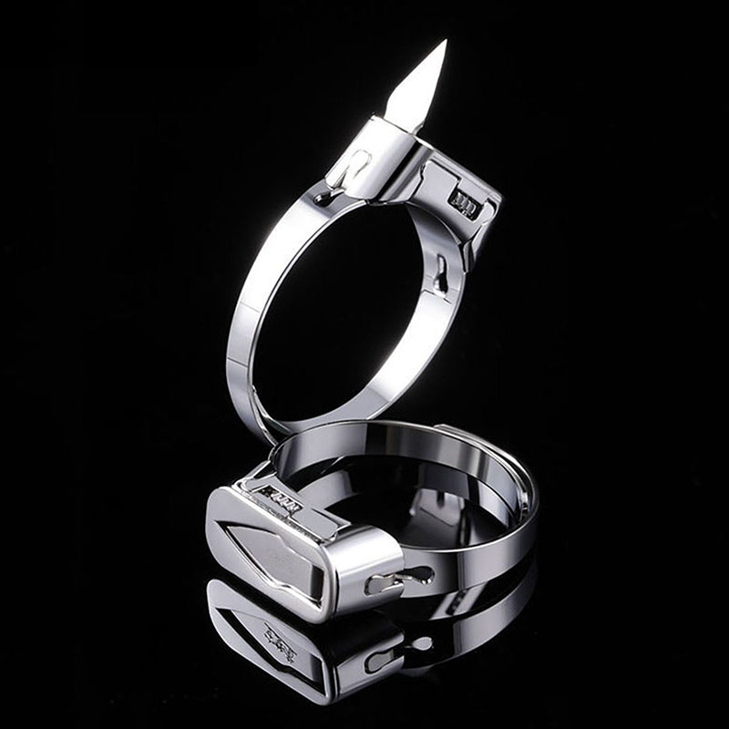 Stainless steel fashion jewelry anti-wolf self-defense ring for men and ...