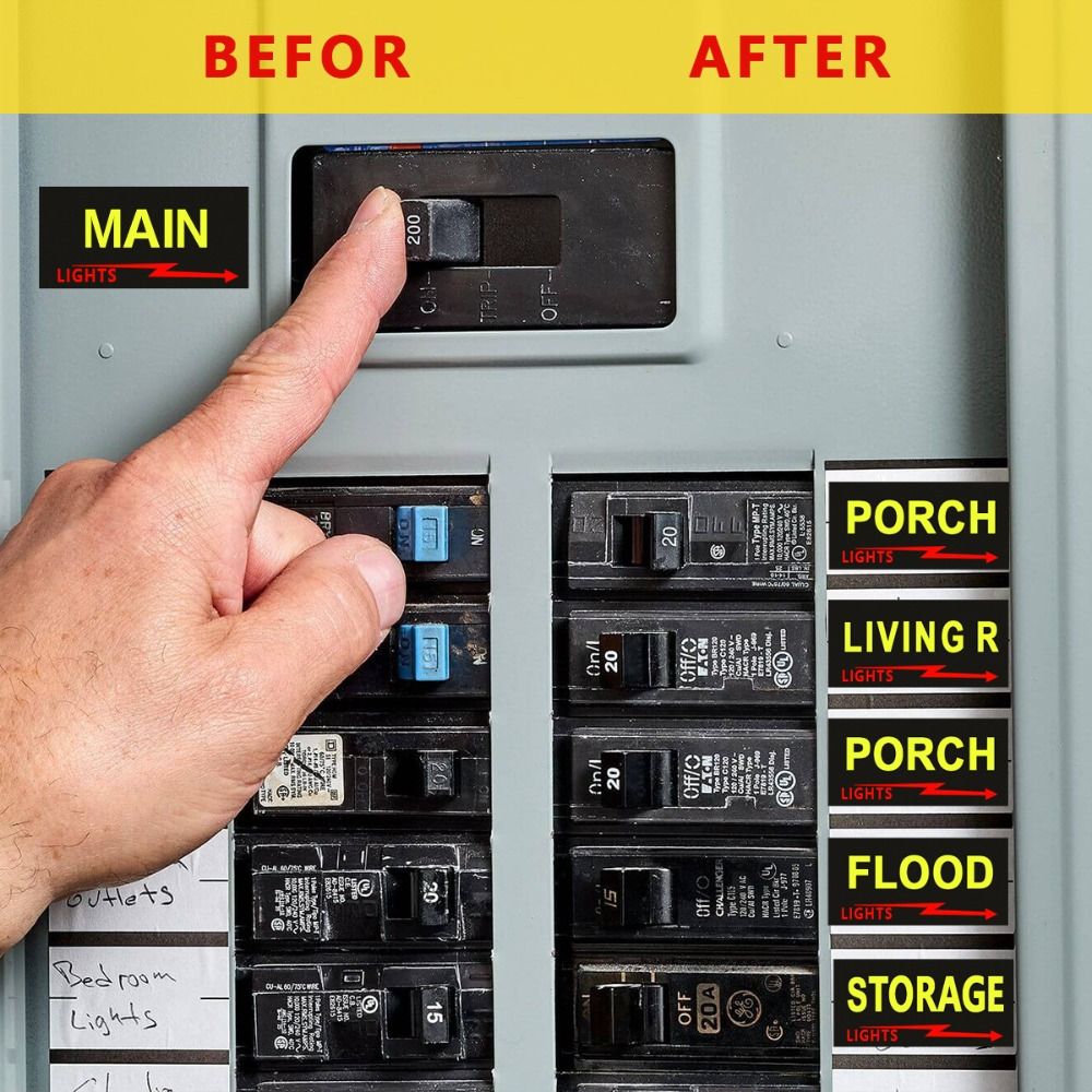129 Pcs Circuit Breaker Box Labels Weatherproof Circuit Breaker Labels ...