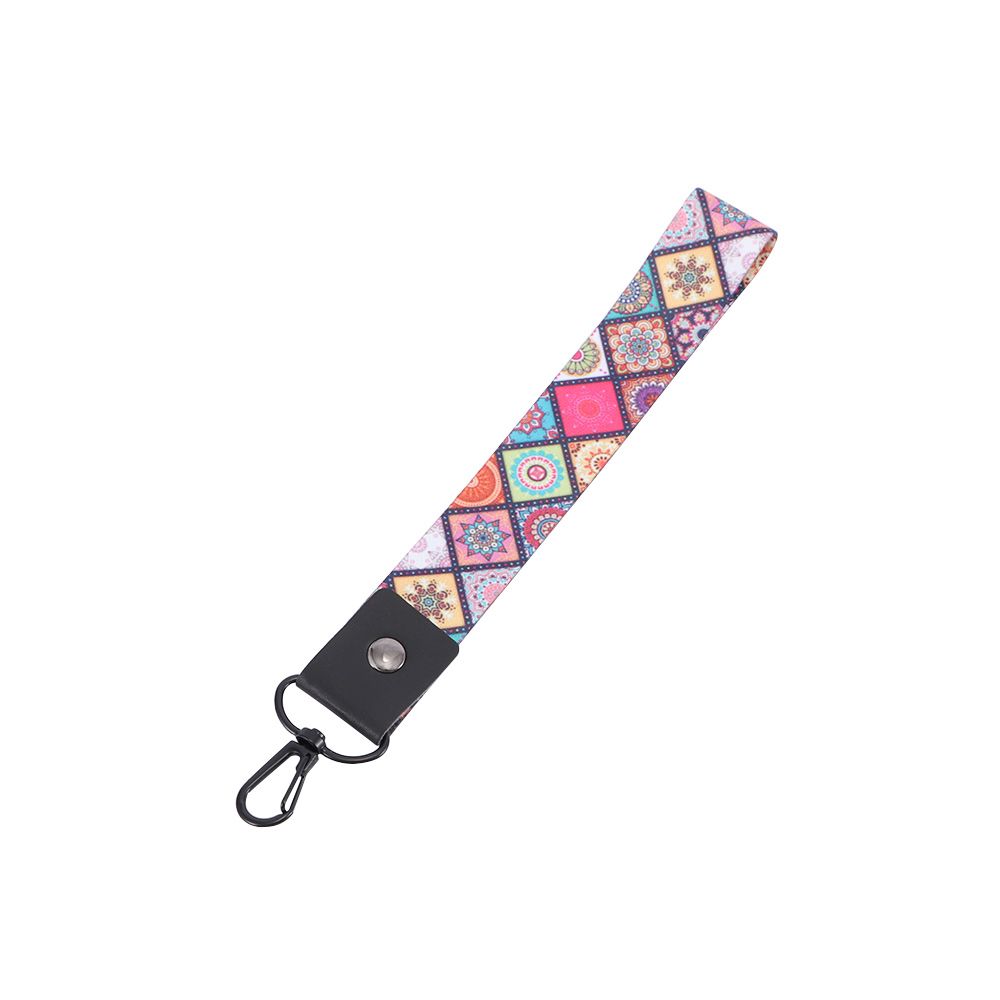 Badge Long Keychain Tide Short Plaid Lanyards Wrist Band Mobile Phone ...