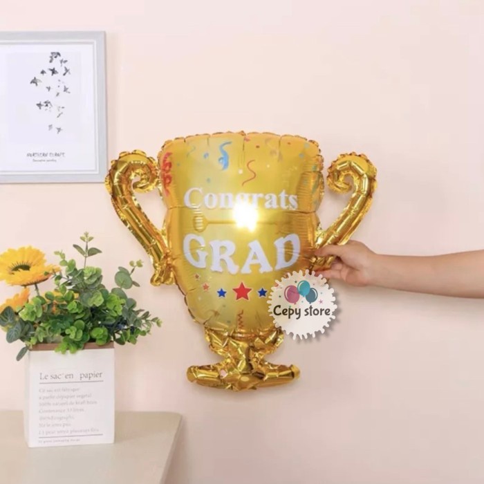 Balon Foil Piala Graduation / Balon Wisuda Congrats Grad Piala | Lazada ...