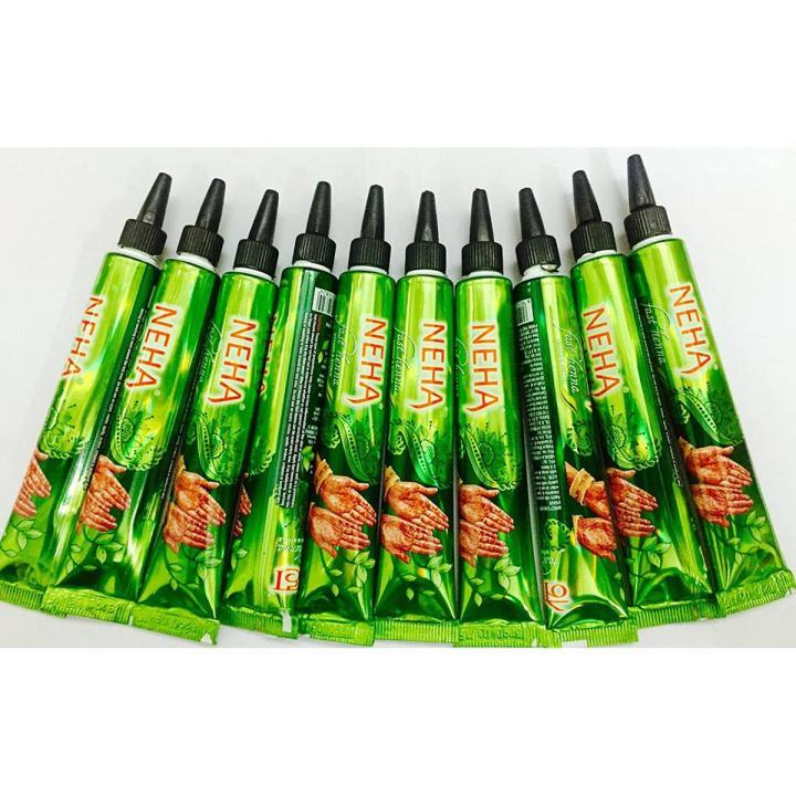 6 Piece Neha Mehedi Natural Henna Cone - Bridal Night Pack | MNK SHOP ...