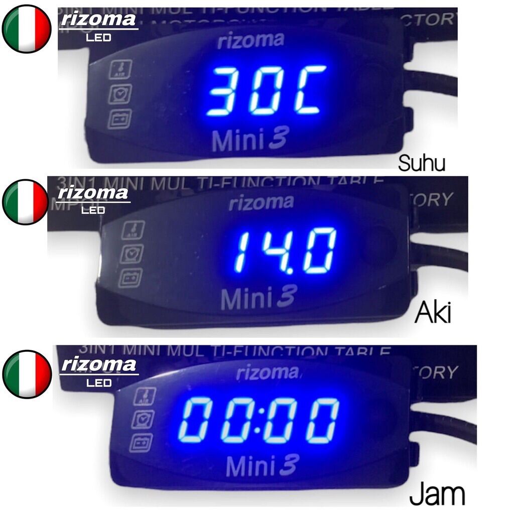 Volt Meter ACCU Aki Voltmeter 3 IN 1 RIZOMA Volt Meter Motor Mini 3 ...