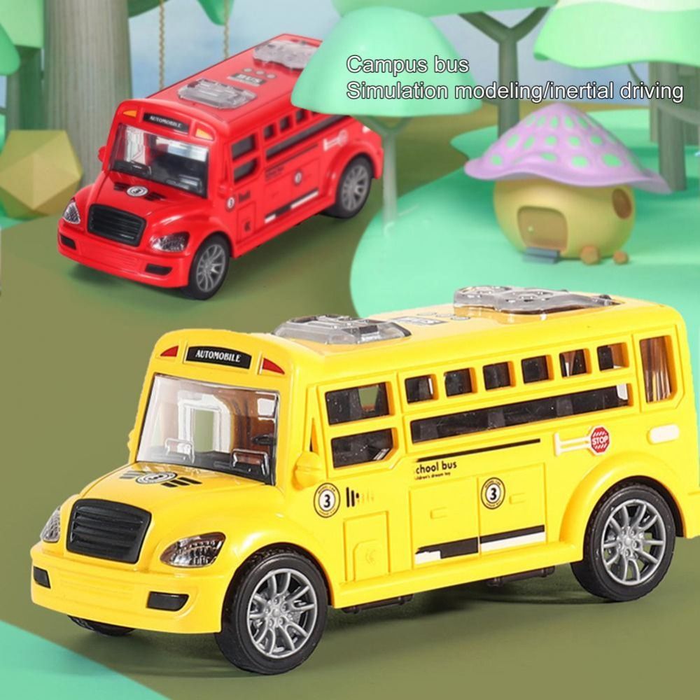 Toddlers Child With Sounds School Bus Model Toy ABS Alloy City Tourist ...