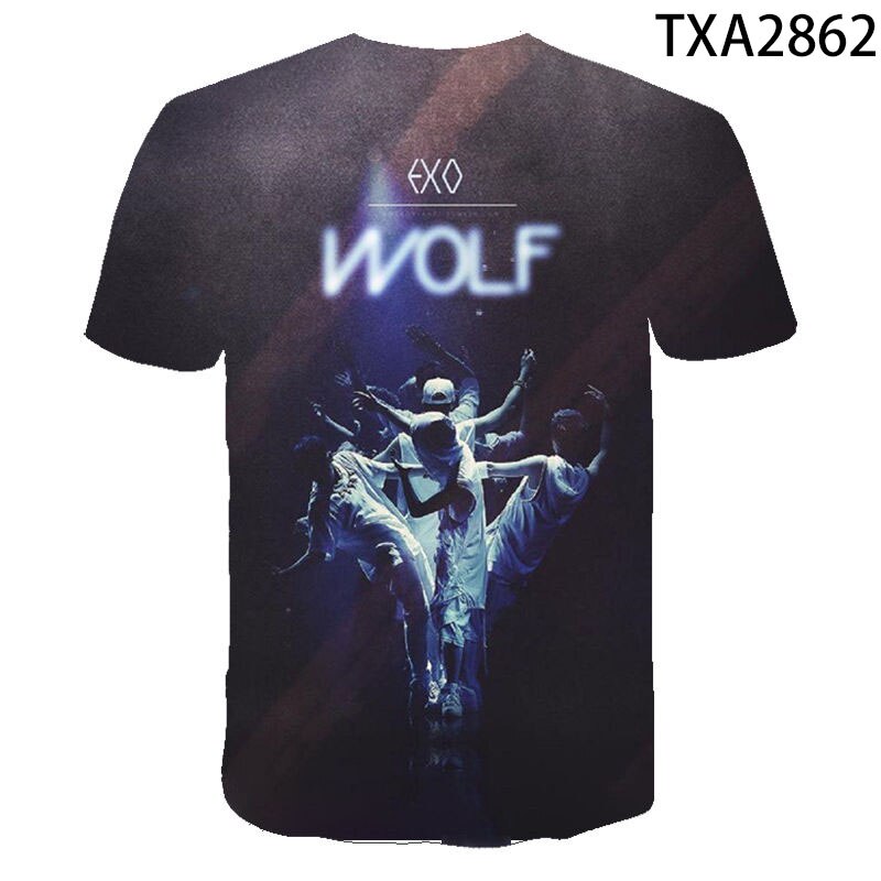 Fashion Kpop Popular Idol EXO 3D T Shirt Men Women Children Summer Cool ...