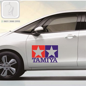 CUTTING STICKER MOBIL TAMIYA LOGO STIKER KACA VARIASI YARIS BRIO JAZZ ...