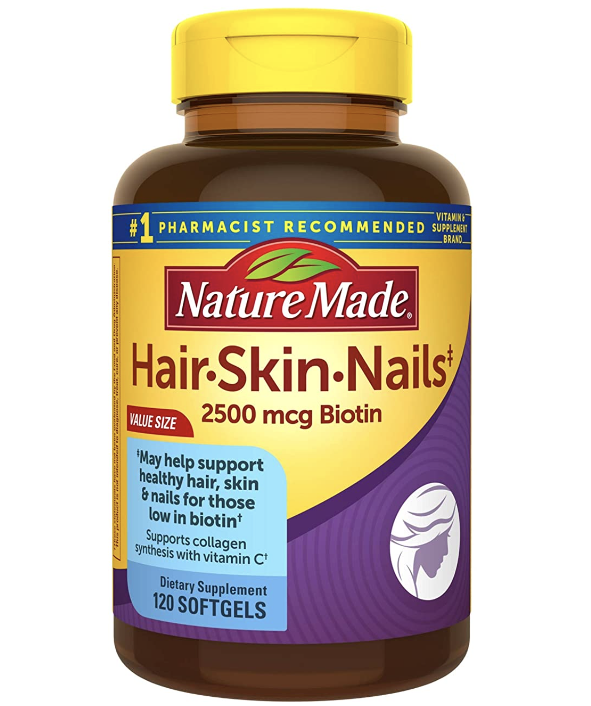 Nature Made Hair Skin and Nails with Biotin 2500 mcg, Dietary ...