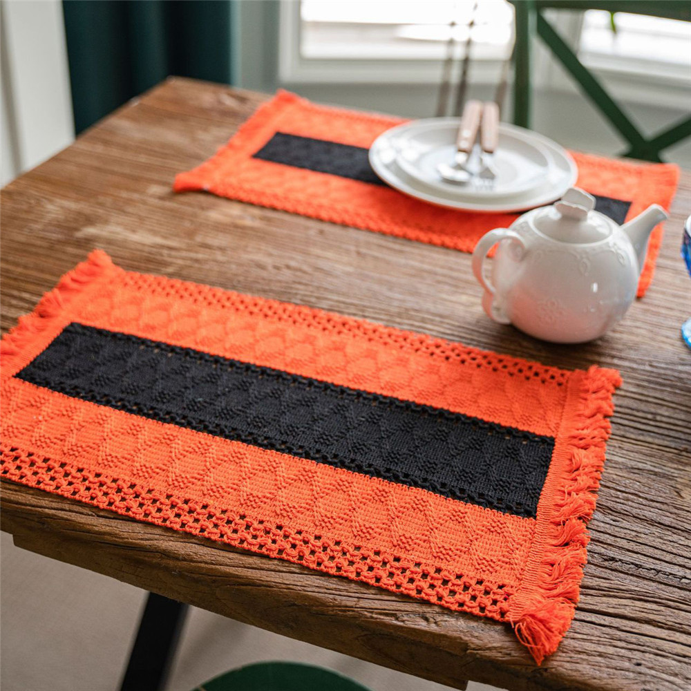 Cotton Linen Placemats For Dinner Table Macrame Modern Accessory ...